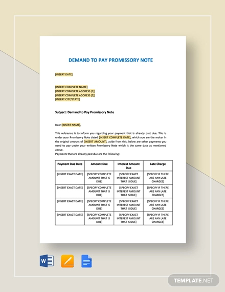 20+ Promissory Note Templates - Google Docs, MS Word, Apple Pages