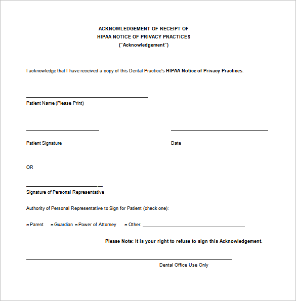 13 Dental Receipt Templates DOC PDF