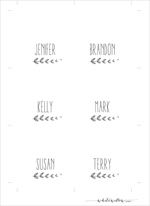 Name Card Template 15 Free Sample Example Format Download