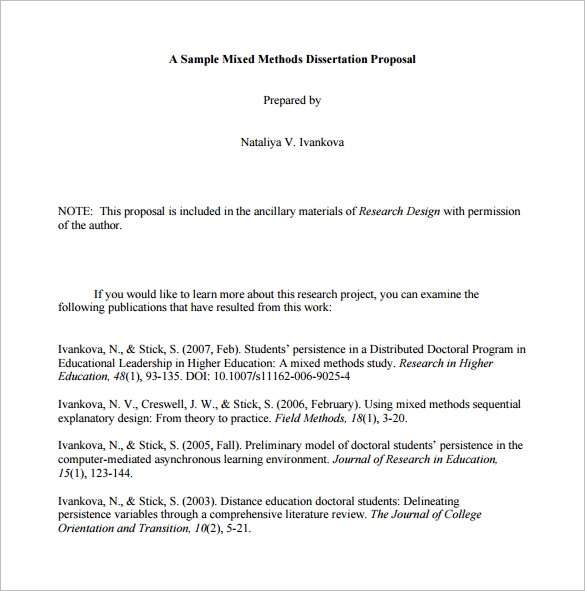 Sample Proposal For Thesis Pdf Research Proposals
