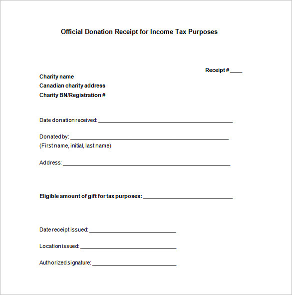 Charitable Donation Receipt Template FREE DOWNLOAD Aashe