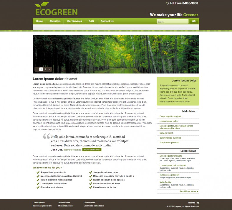 14+ Environmental Website Templates & Themes | Free & Premium