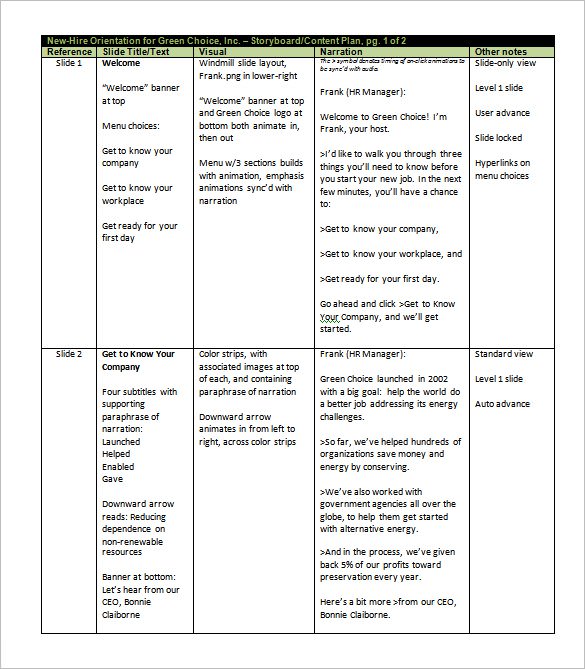 5+ Project Storyboard Templates - DOC, PDF, PPT