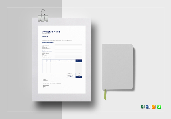13+ Education Invoice Template - Free Word, Excel, PDF Format Download