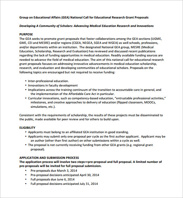 Research Grant Proposal Template Research Grant Proposal Template