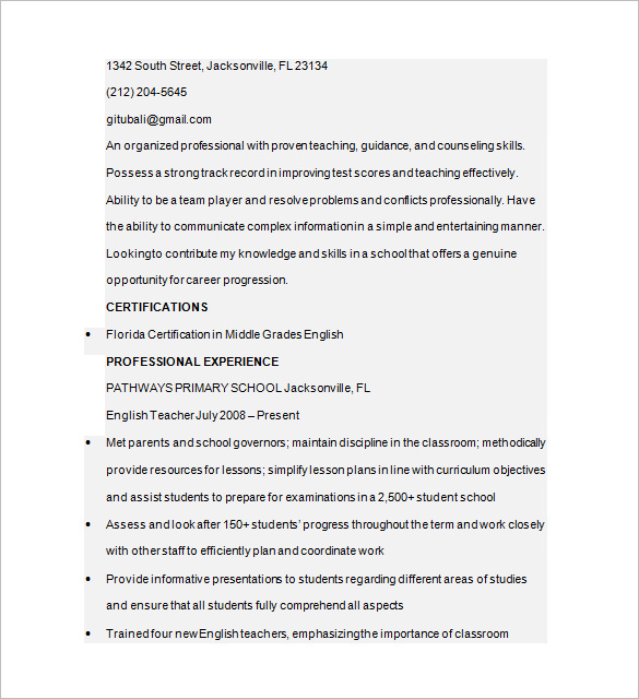 11+ Tutor Resume Templates - DOC, PDF | Free & Premium Templates