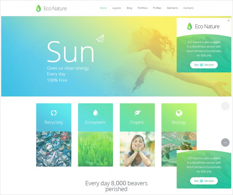 14+ Environmental Website Templates & Themes | Free & Premium | Free ...
