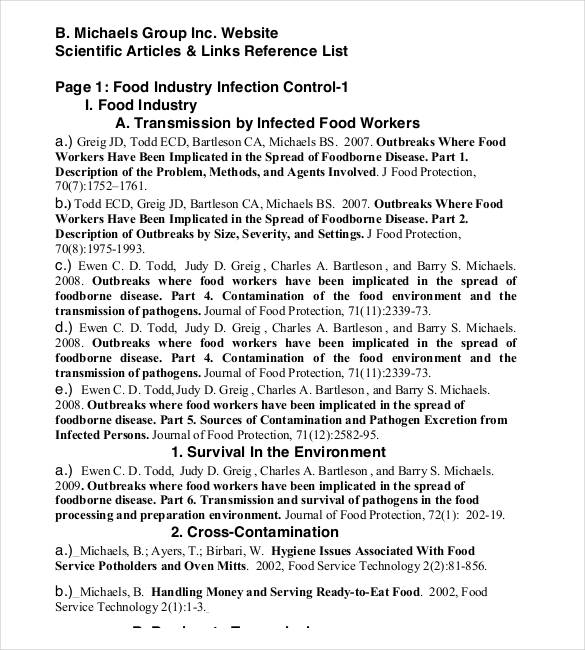 23+ Reference List Template in Google Docs | Word | Apple Pages | PDF