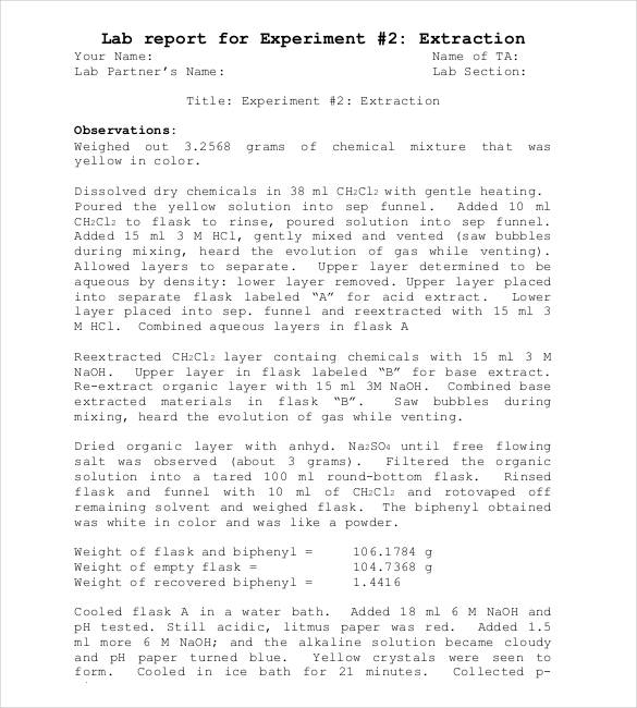 34 Lab Report Templates PDF Google Docs Word Apple Pages