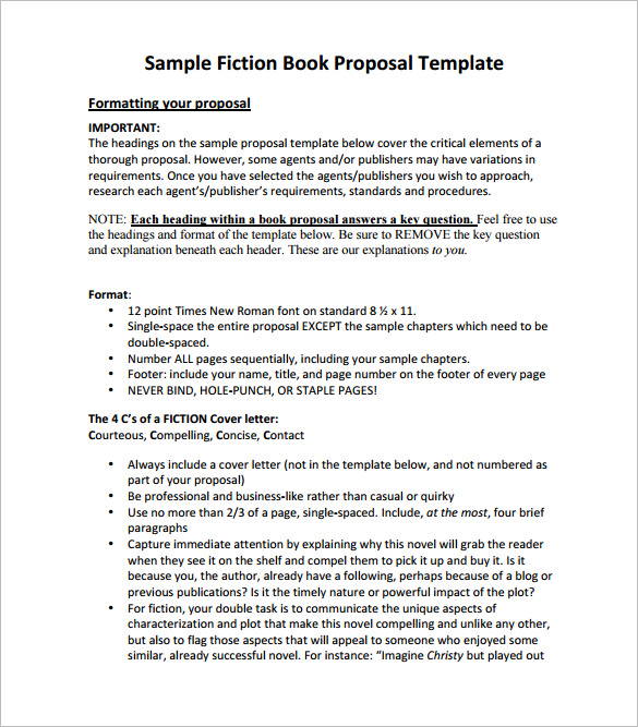 Book Proposal Template 17 Free Sample Example Format Download
