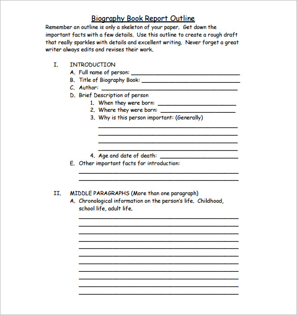 17 Biography Outline Templates PDF DOC