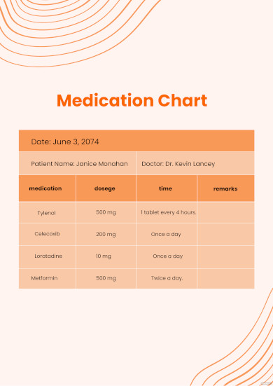 23+ Medication Chart Templates - DOC, PDF, Excel
