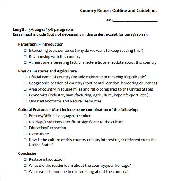 10+ Report Outline Template - Google DOC, PDF, Apple Pages, Word