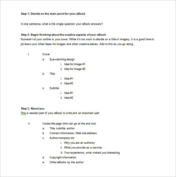 6 Book Outline Templates DOC Excel PDF 6 Book Outline Templates DOC Excel PDF
