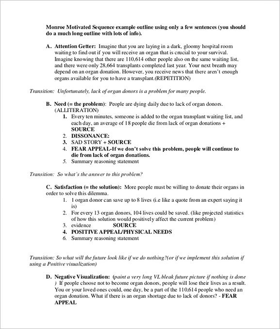Free 6+ Persuasive Speech Outline Template, DOC, PDF