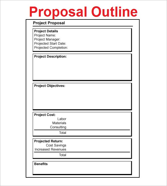 Project Proposal Outline Template Images And Photos Finder