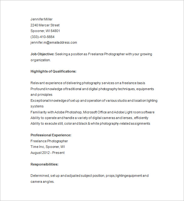 Freelance Cv Template Freelance Graphic Designer CV Example