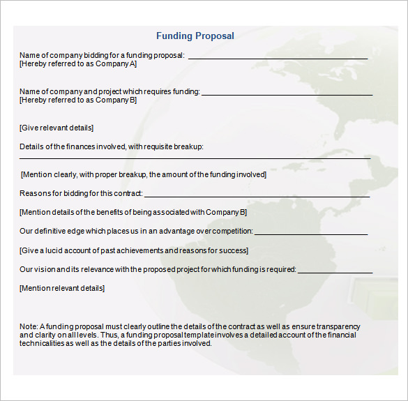 20+ Funding Proposal Templates - Word, PDF, Pages