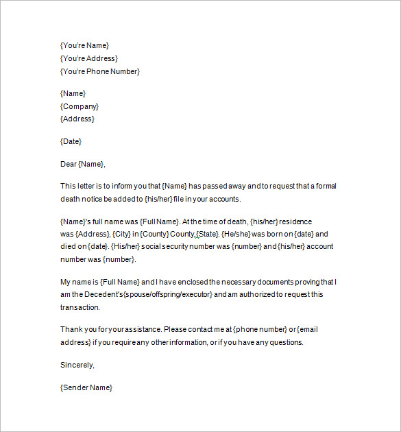 Sample Funeral Resolution Letter Sample Funeral Resolution Letter