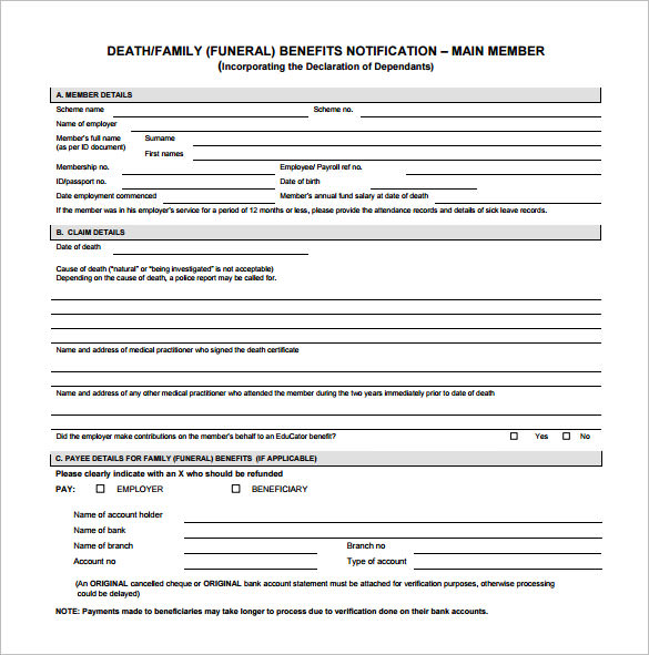 Funeral Notice Template - 13+ Free Word, Excel, PDF, PSD Format Download!