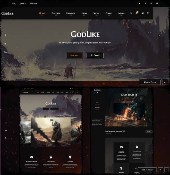 45+ Gaming Website Themes & Templates