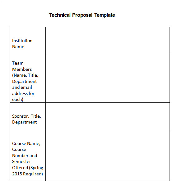 Technical Proposal Templates - 22+ Free Sample, Example, Format Download