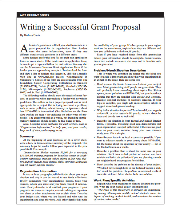 Grant Proposal Template - 19+ Free Sample, Example, Format Download!
