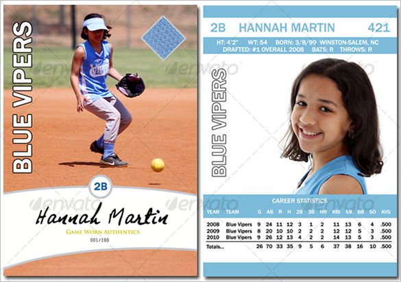 Baseball Card Template - 9+ Printable Word, PDF, PSD, EPS Format Download!