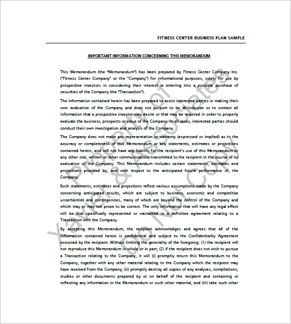 Gym Business Plan Template - 16+ Free Word, Excel, PDF Format Download