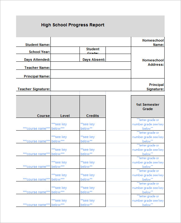 21 Report Card Templates DOC PDF PSD