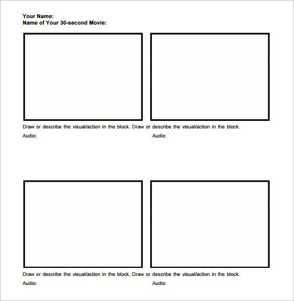 8+ Movie StoryBoard Templates - DOC, Excel, PDF, PPT