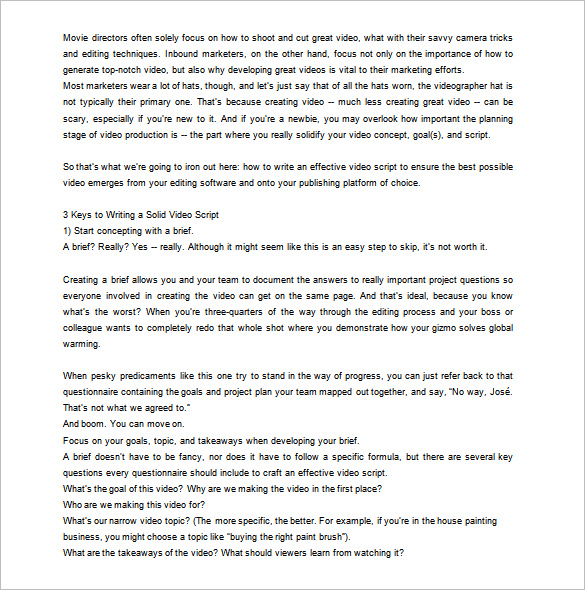 Script Outline Templates 7 Free Sample Example Format Download 