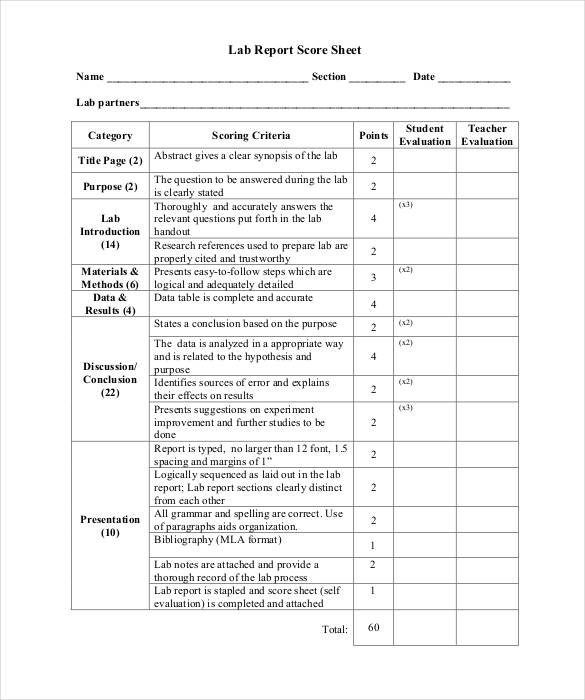 34+ Lab Report Templates - PDF, Google Docs, Word, Apple Pages