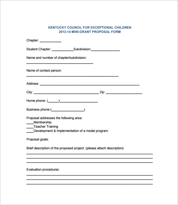 Grant Proposal Template - 19+ Free Sample, Example, Format Download!