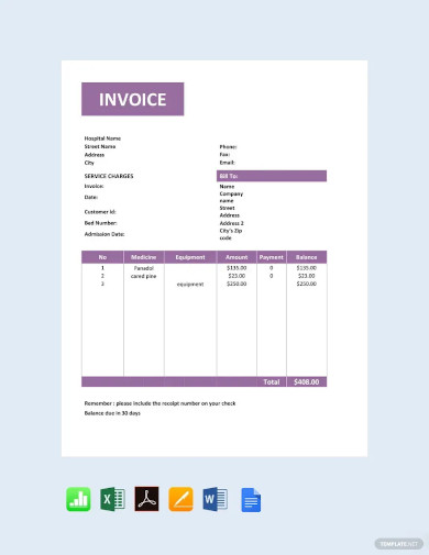 15+ Medical Invoice Template - Free Word, Excel, PDF Format Download