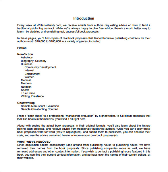 Book Proposal Template 17 Free Sample Example Format Download