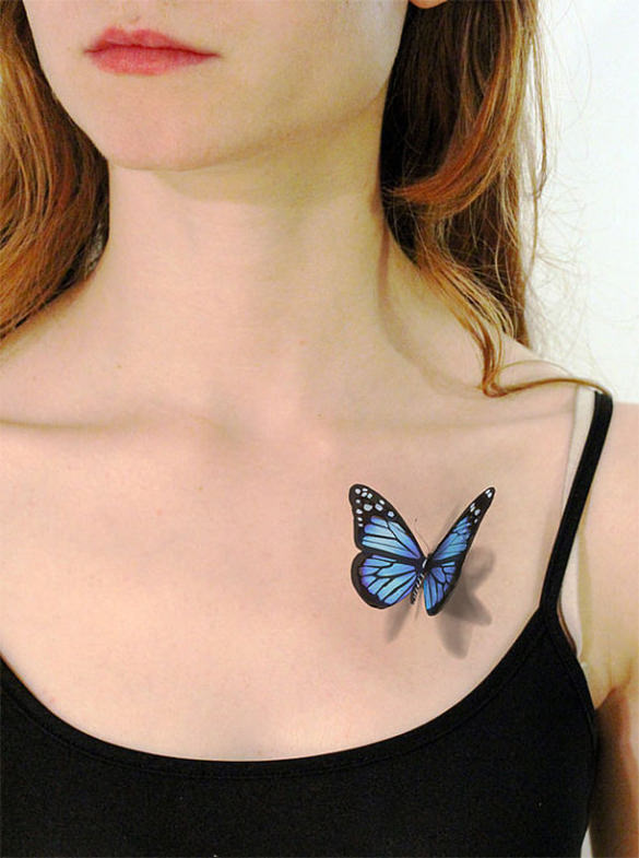 27+ Inspiring 3D Butterfly Tattoos Designs