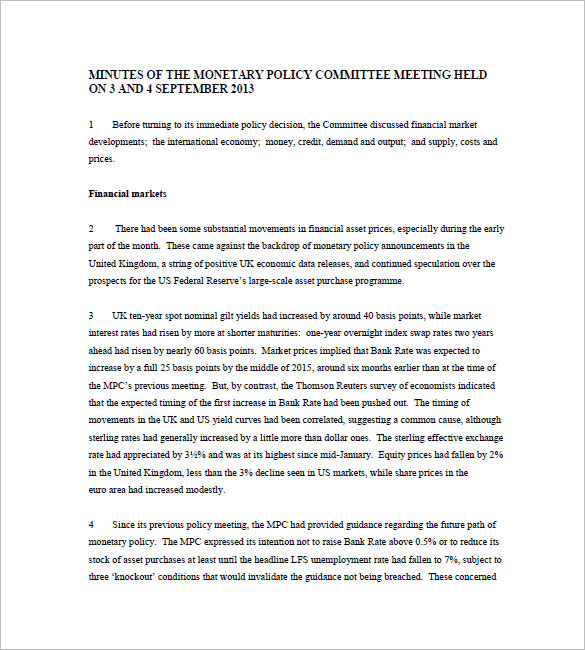 Committee Meeting Minutes Template - 14+ Free Word, PDF Download