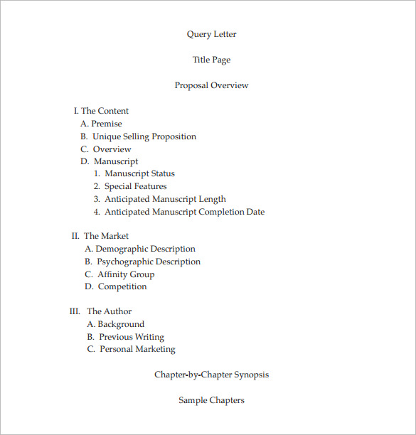 Book Proposal Template - 15+ Free Word, Excel, PDF Format Download