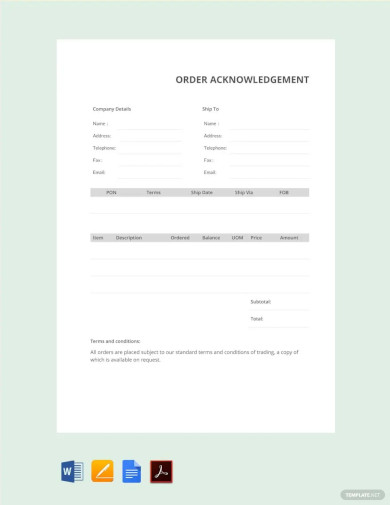 40+ Order Template - Word, Excel, PDF