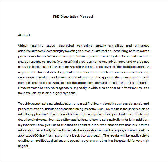 11+ Dissertation Proposal Templates - DOC, Excel, PDF