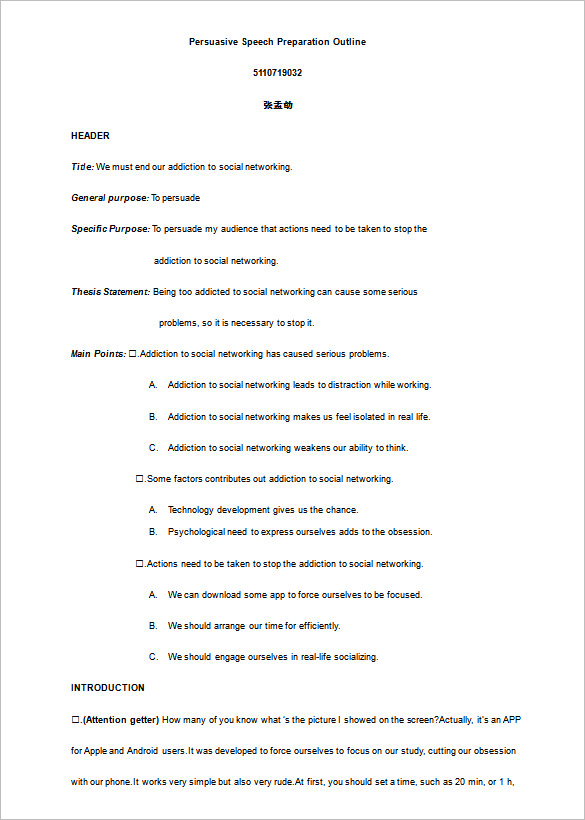 Presentation Outline Template - 28+ Free Sample, Example, Format