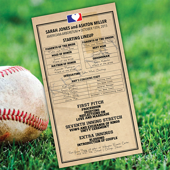 11+ Baseball Line Up Card Templates - DOC, PDF, PSD, EPS