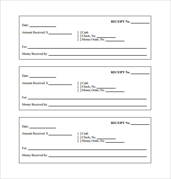 Blank Payment Receipt Template