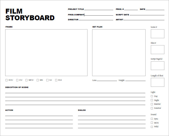 8+ Movie StoryBoard Templates - DOC, Excel, PDF, PPT