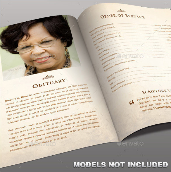 Free Printable Obituary Program Template Printable Templates