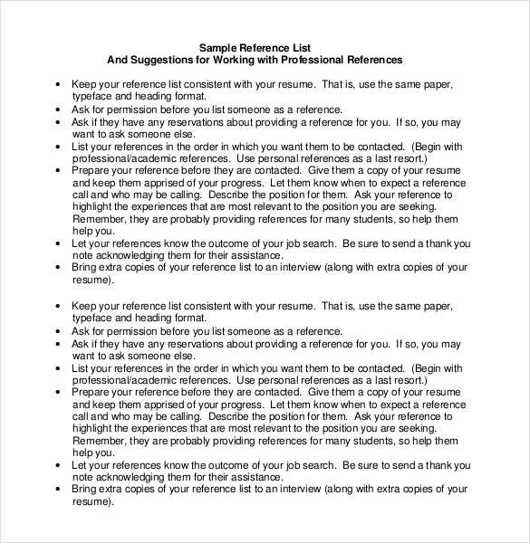 23+ Reference List Template in Google Docs | Word | Apple Pages | PDF