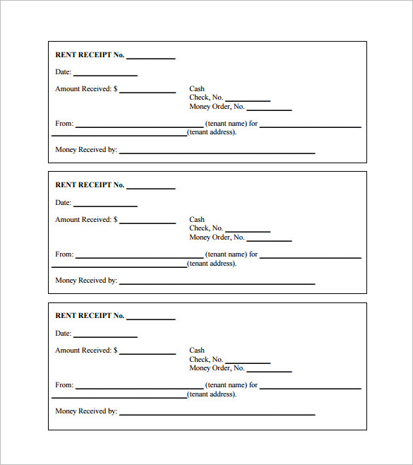 House Rent Receipt Sample Format Receipt Forms