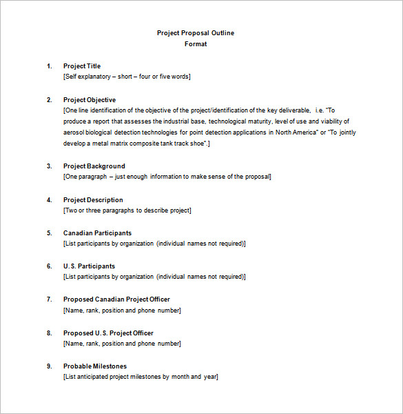 Project Outline Template 9 Free Sample Example Format Download