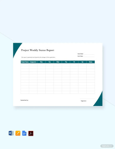 45+ Weekly Report Templates - DOC, Excel, PDF